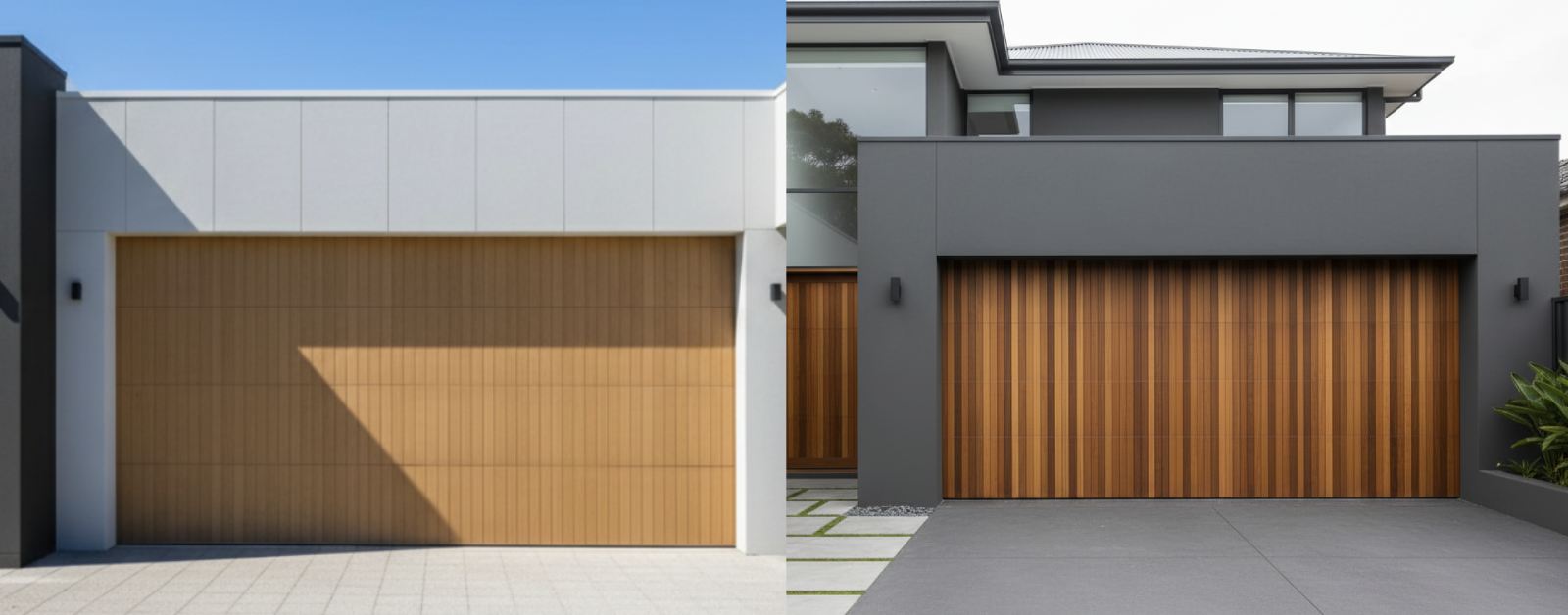 DecoWood Aluminium Batten Garage Doors vs. Real Timber